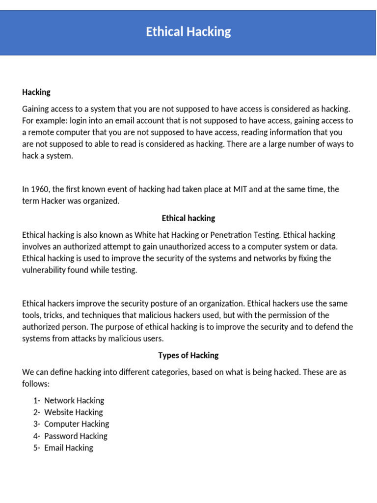 Ethical Hacking Book 2022 | PDF | Security Hacker | White Hat (Computer Security)