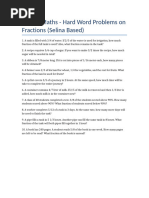 Class 6 Fractions Word Problems | PDF