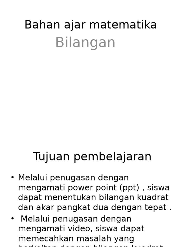 Bahan Ajar Matematika | PDF