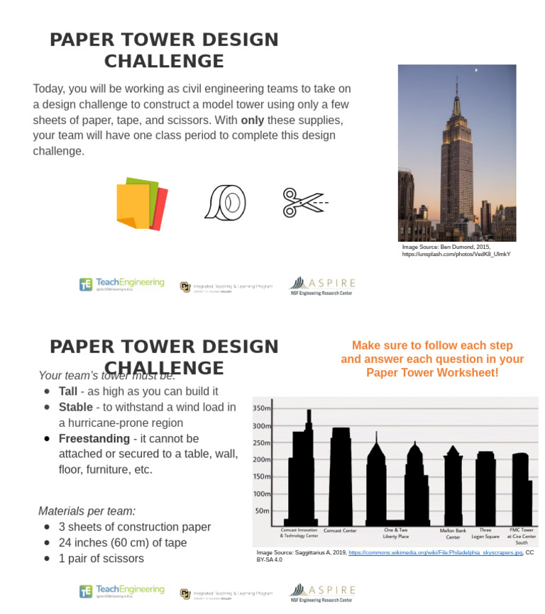 Paper Tower Building Challenge | PDF