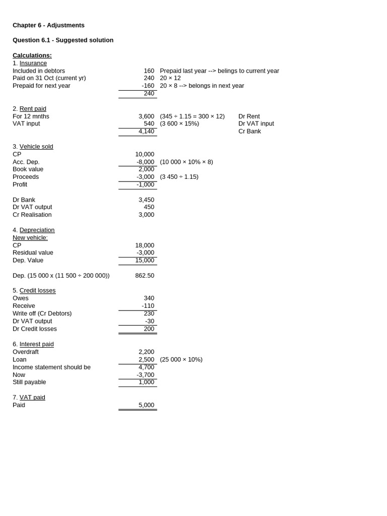 Adjustments and Financial Statements Analysis | PDF | Equity (Finance ...