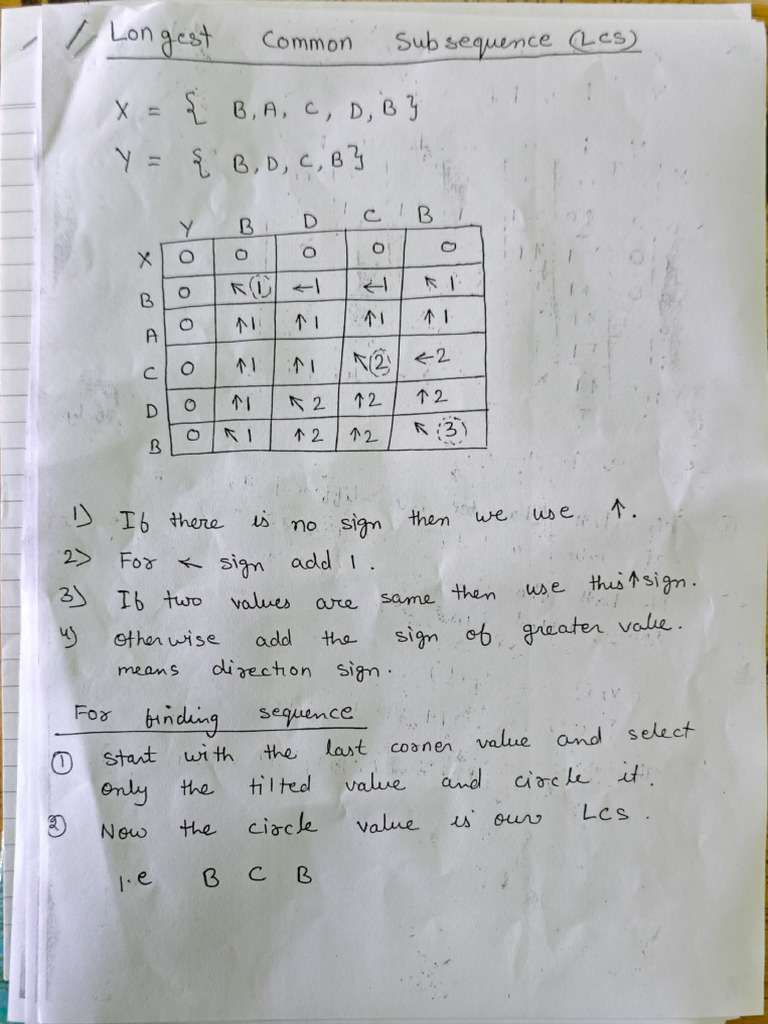 Longest Common Subsequence | PDF | Dynamic Programming | String ...