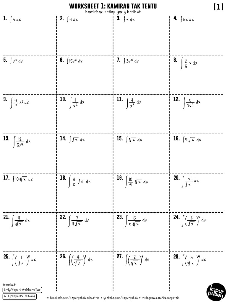 (Worksheet KSSM AddMaths) Bab 3 - Pengamiran (Form 5) | PDF