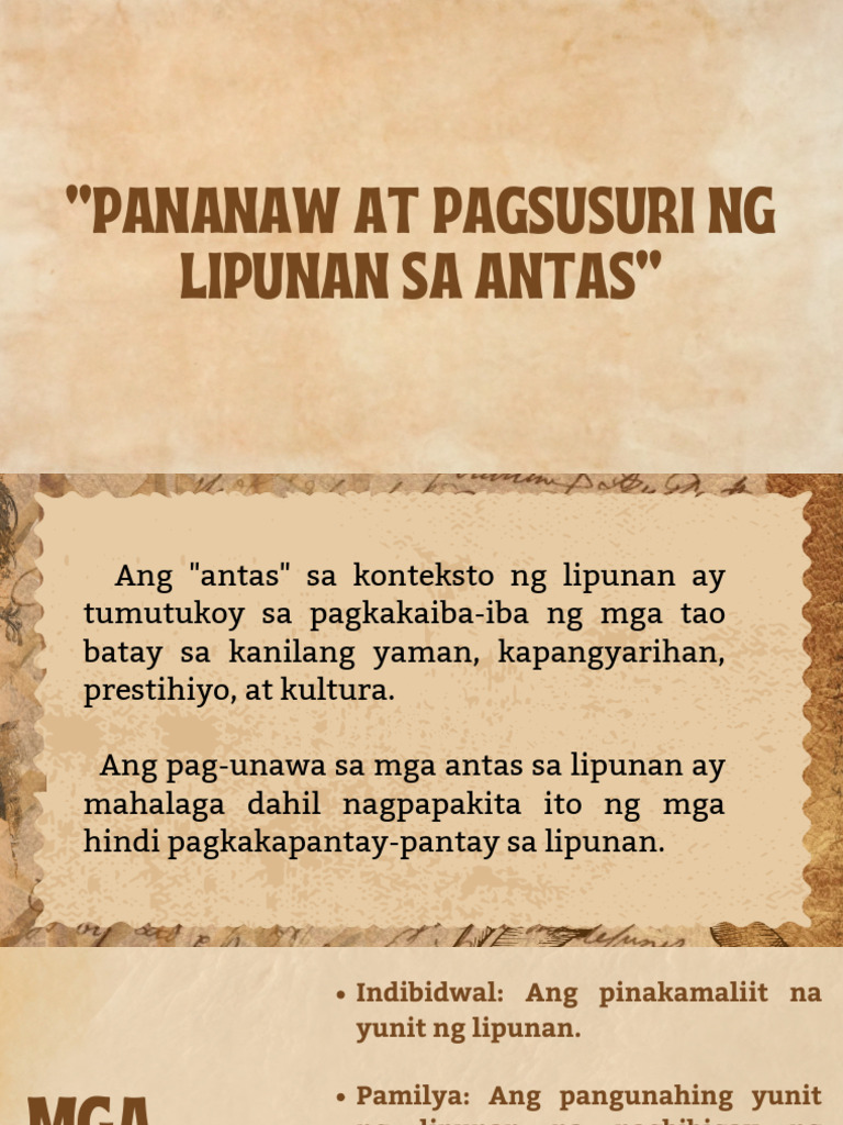 Pananaw at Pagsusuri NG Lipunan Sa Antas 20240911 212243 0000 | PDF
