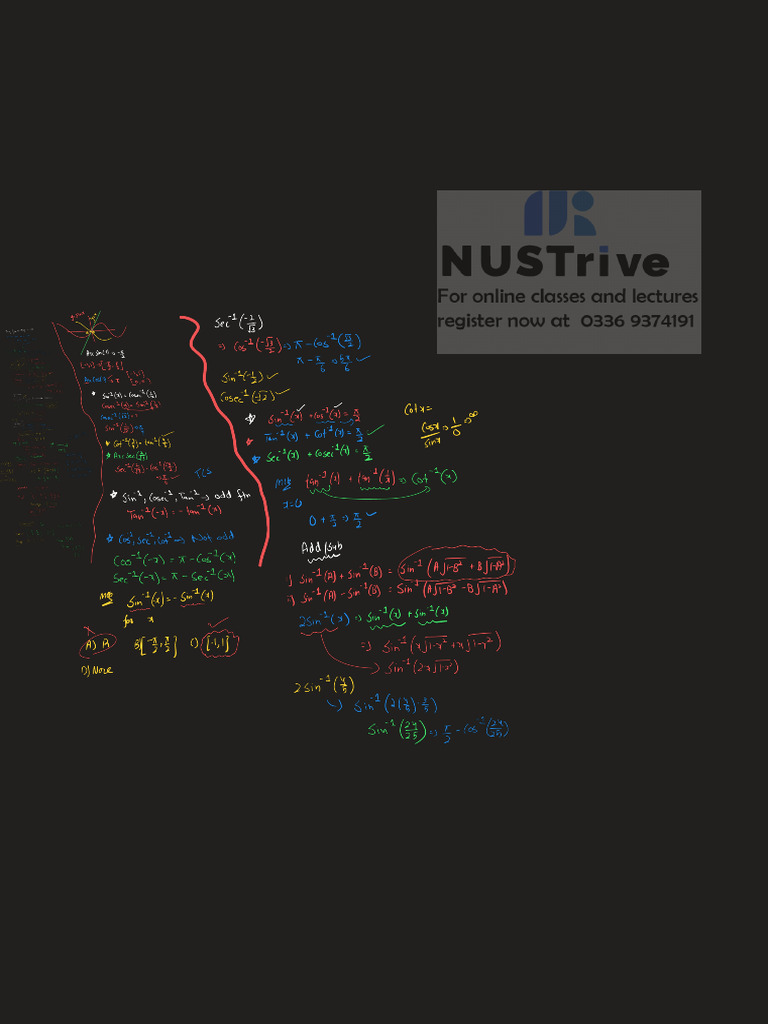 Inverse Trig 2 NUSTrive by Nowsherwan | PDF