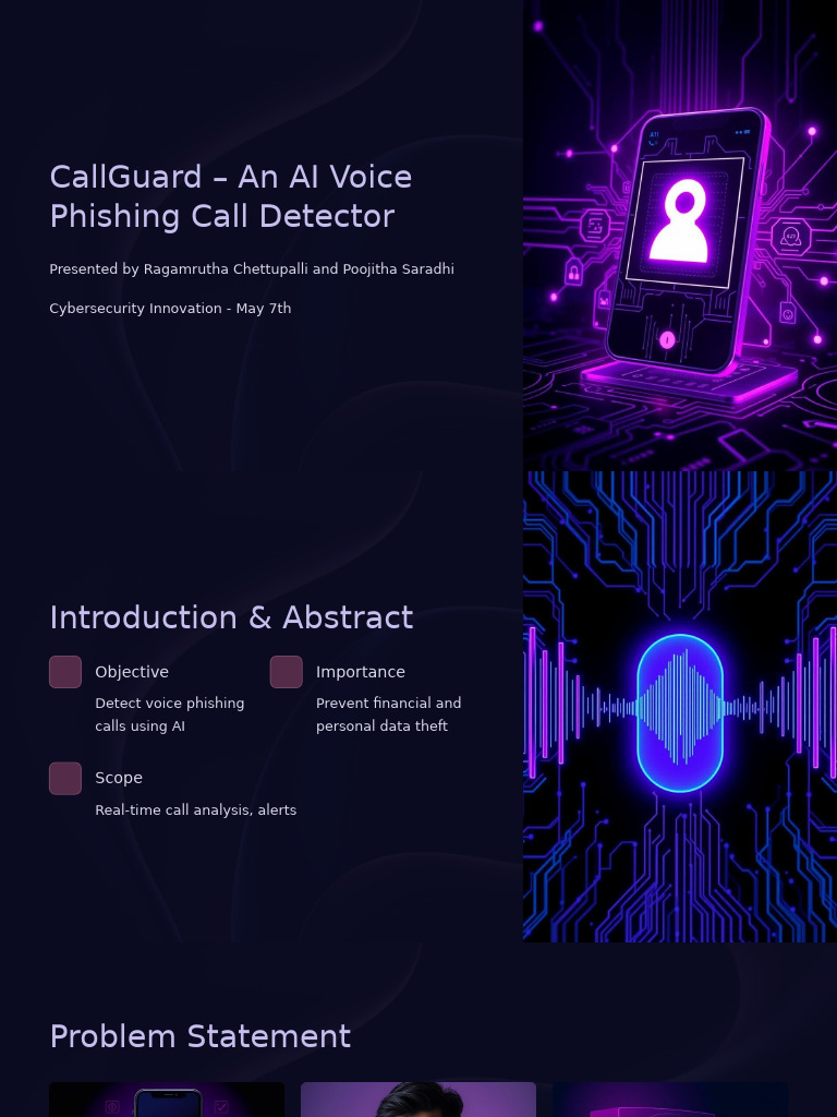 CallGuard An AI Voice Phishing Call Detector | PDF