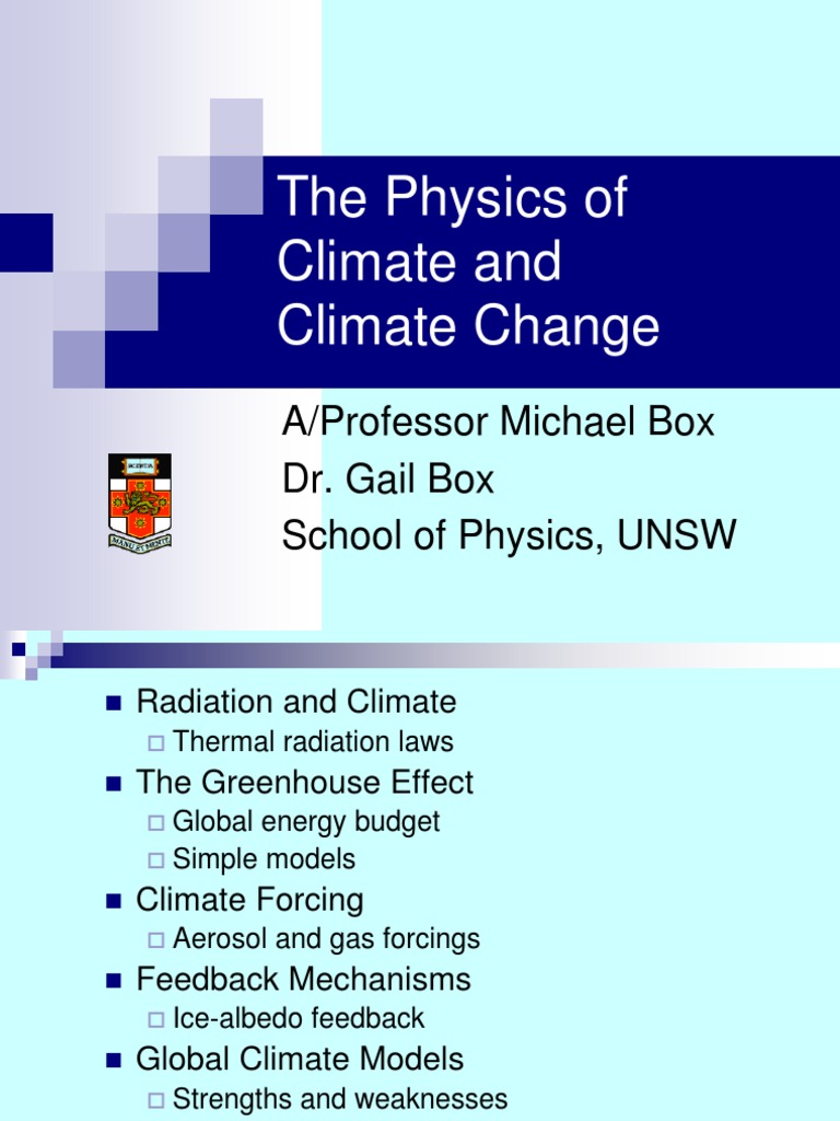 The Physics of Climate | PDF | Greenhouse Effect | Atmosphere Of Earth