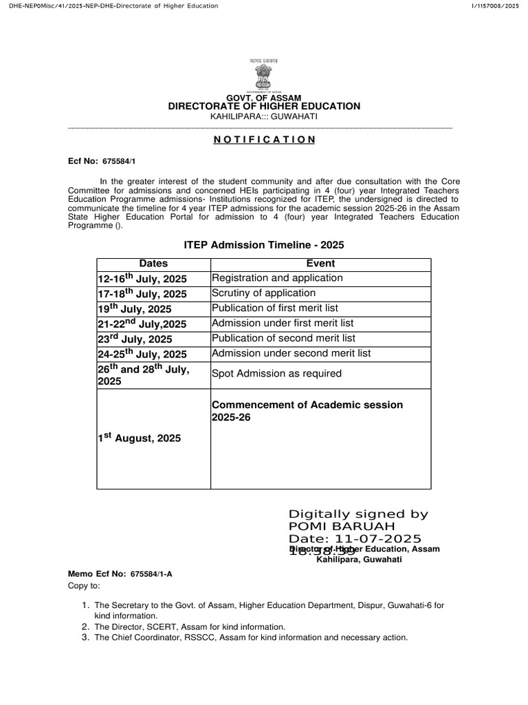 ITEP Admission Timeline 2025 | PDF | Chess Theory | Chess