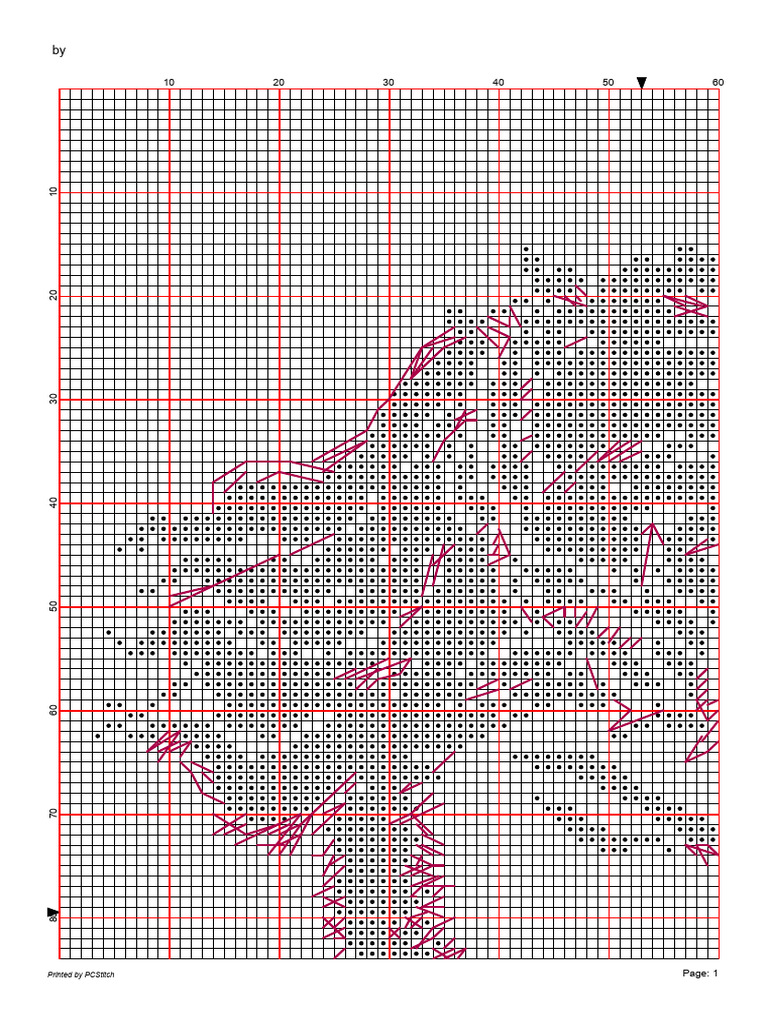 Cross Stitch Pattern: DMC 310 & 150 | PDF