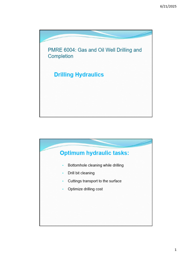 Drilling Hydraulics and Fluid Dynamics | PDF | Fluid Dynamics | Shear ...