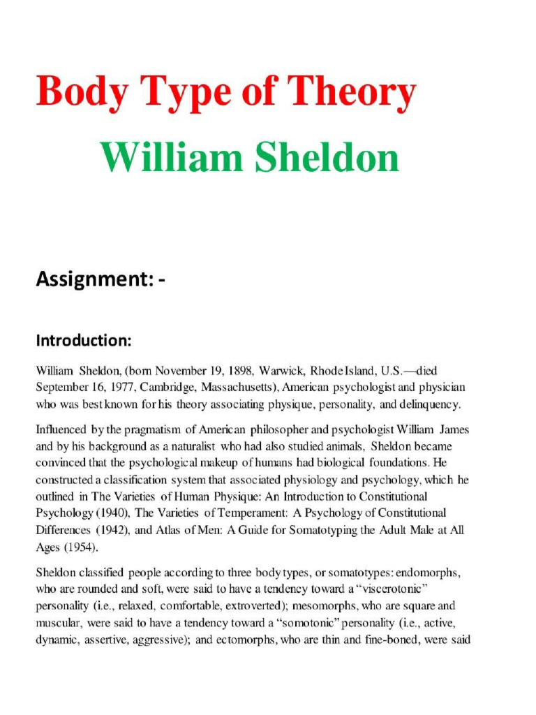 body-type-of-theory-william-sheldons-theory-biological-theory-criminology | PDF