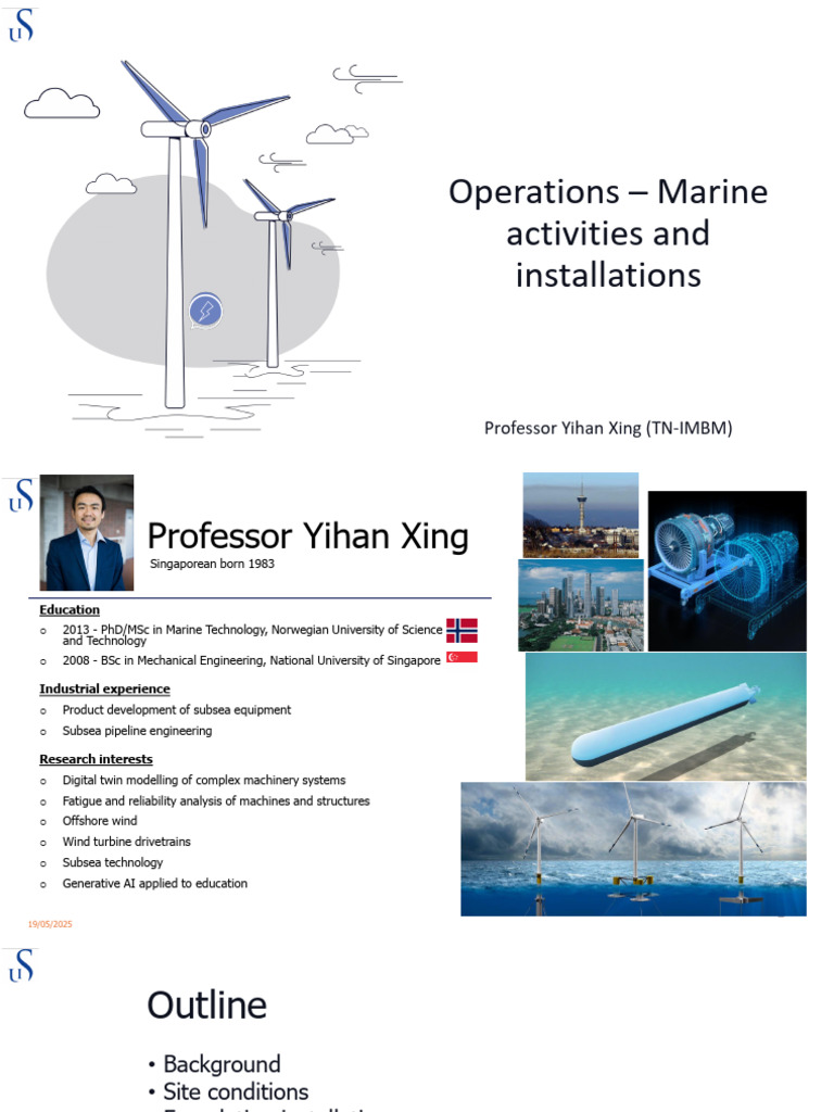 Operations - Marine Activities and Installations | PDF | Deep Foundation | Offshore Wind Power