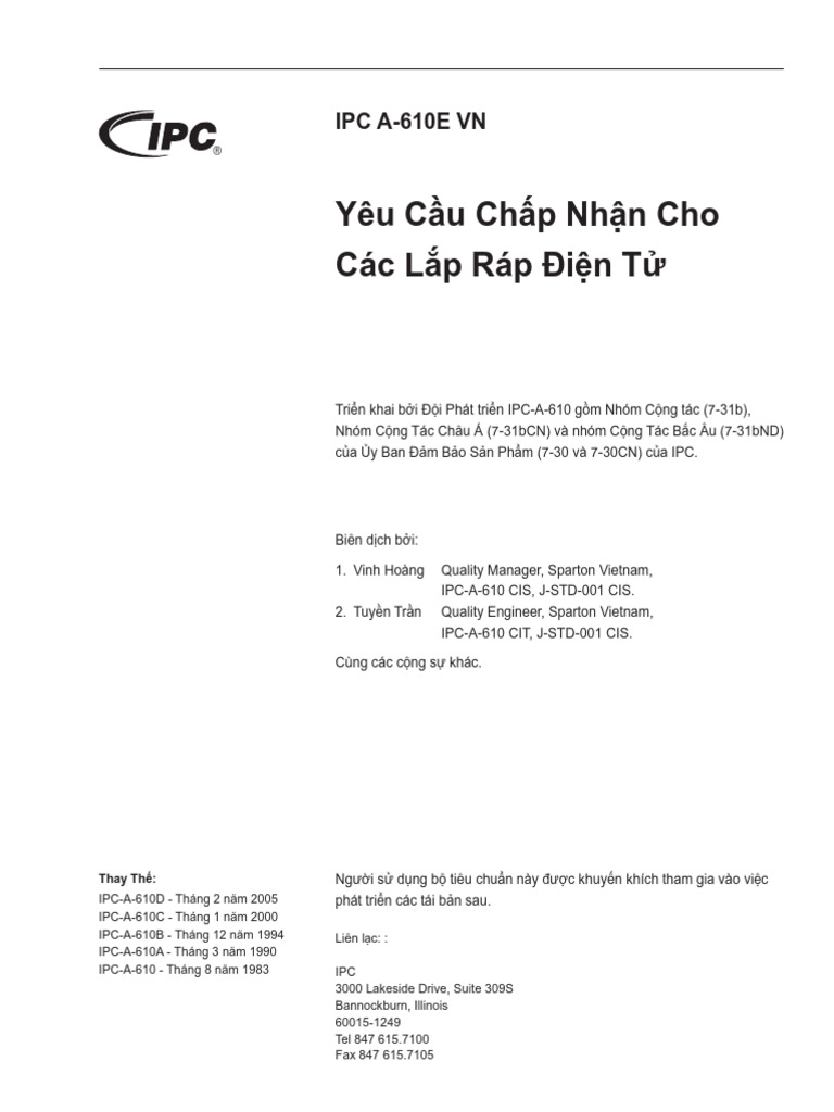 IPC A 610E Vietnamese | PDF