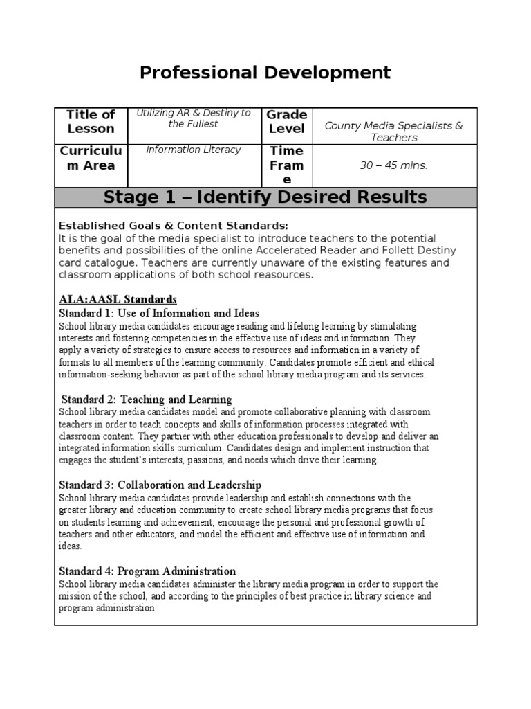 Professional Development Technology Pdf School Library Libraries