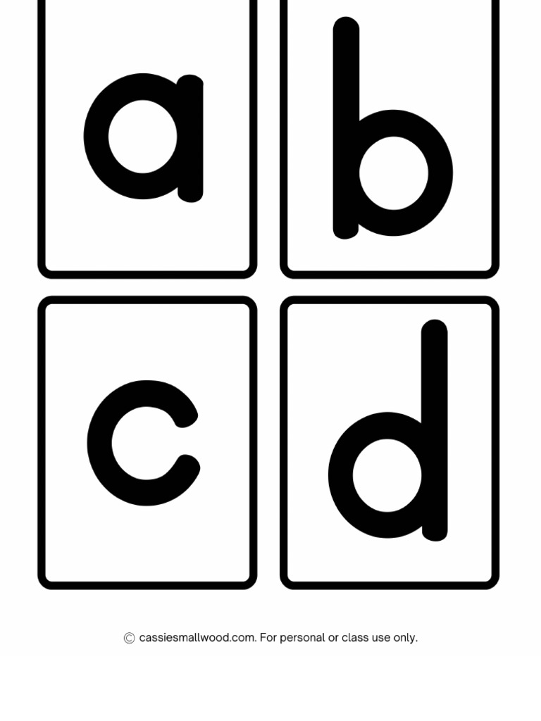 Lowercase Alphabet Flashcards | PDF
