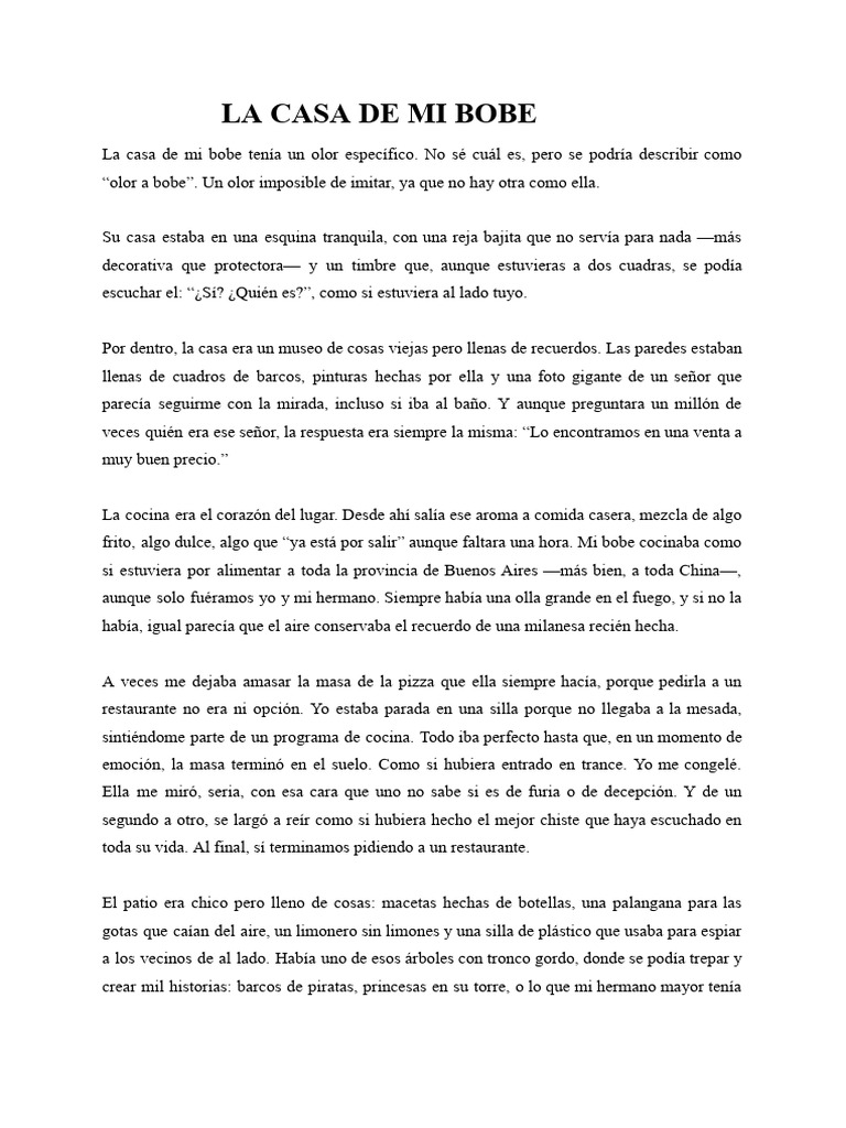 Recuerdos de la casa de mi bobe | PDF