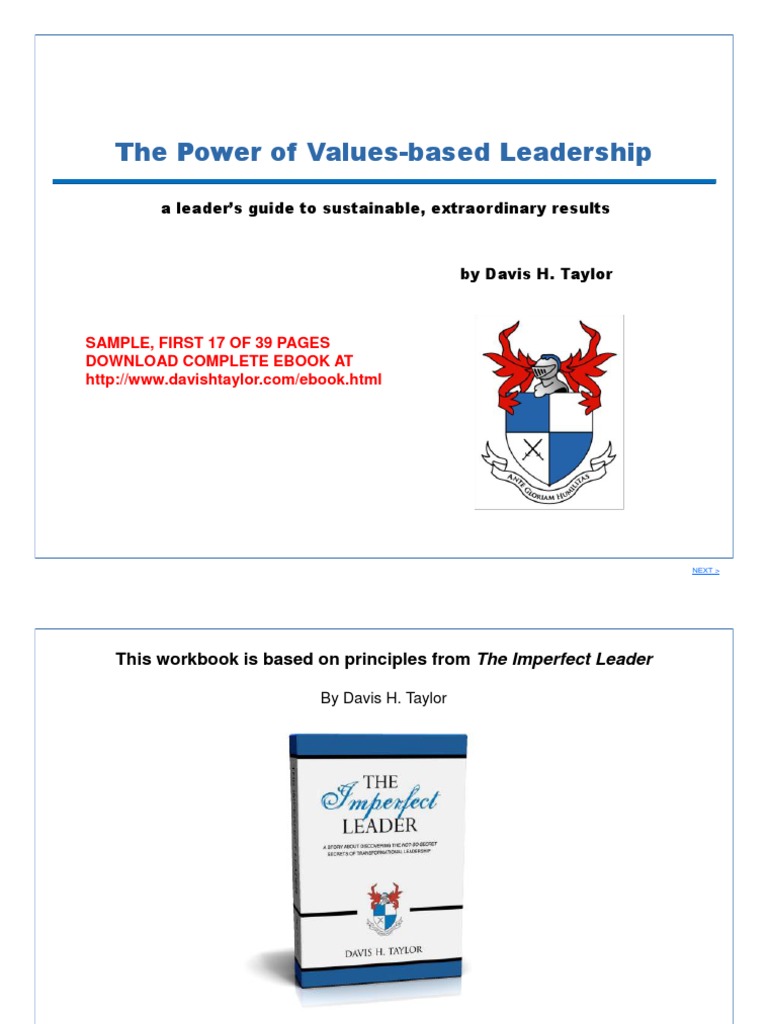 The Power of Values-Based Leadership: A Leader's Guide To Sustainable ...