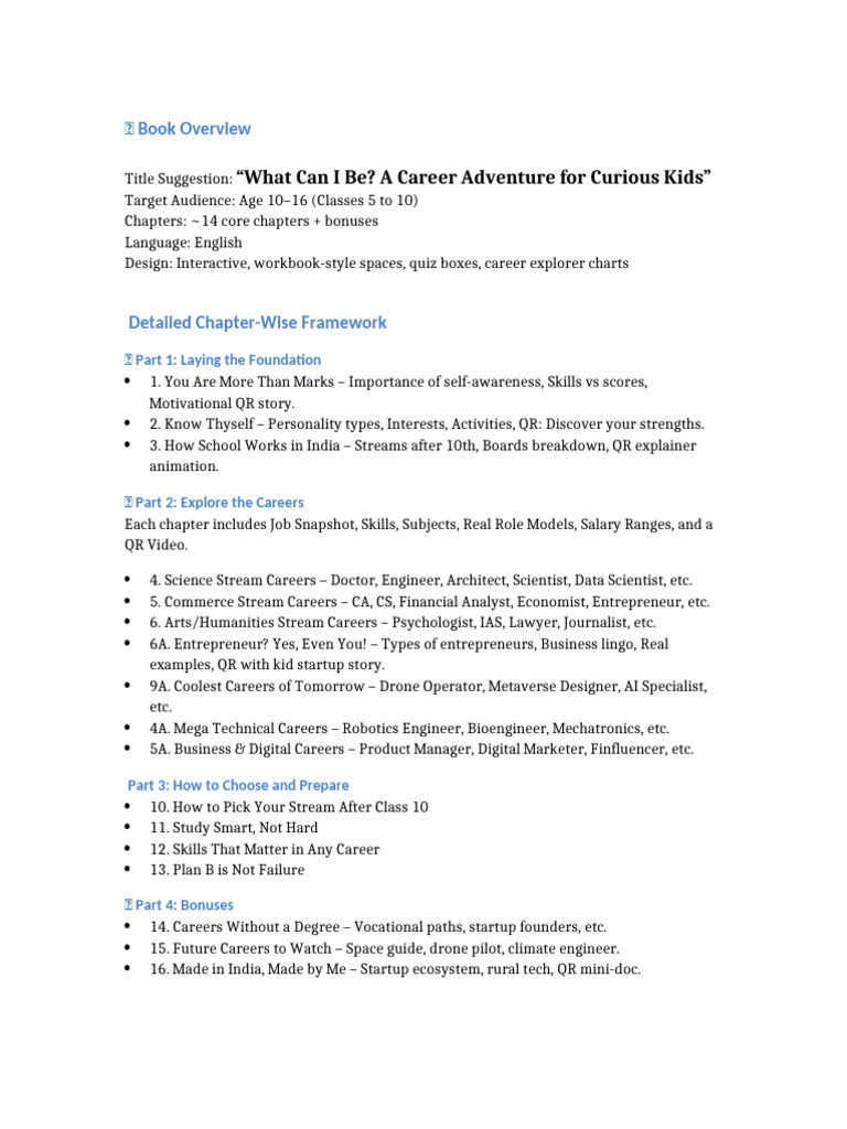 Career Exploration Guide for Kids | PDF