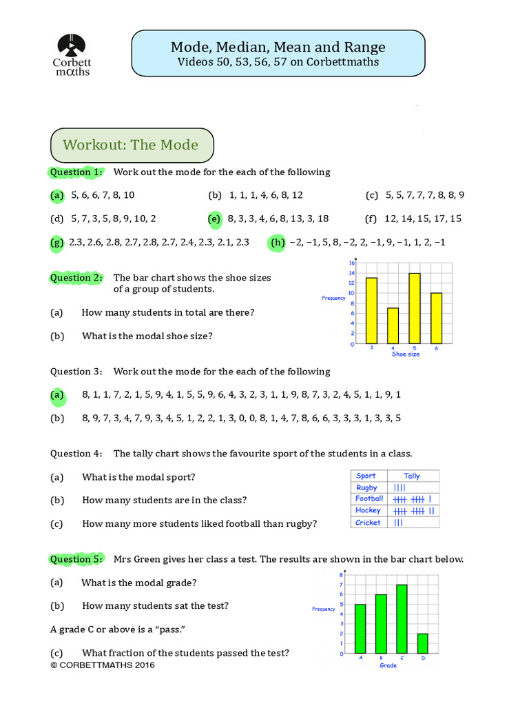 Averages and Range Pdf2 | PDF | Mean | Mathematical Analysis