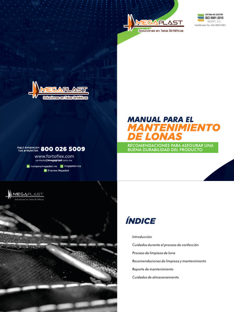 MANUAL - Mantenimiento de La Lona | PDF