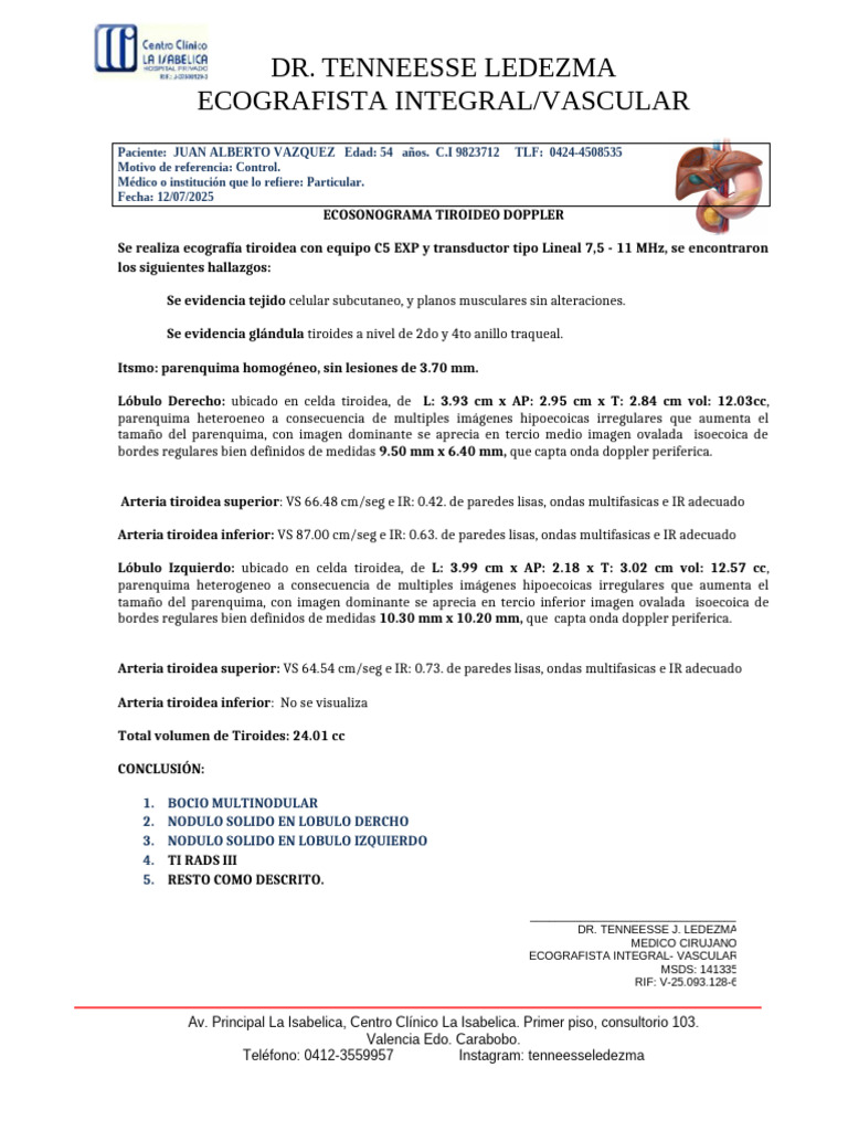 Doppler Tiroides Bocio Multinodular Solido | PDF | Tiroides ...