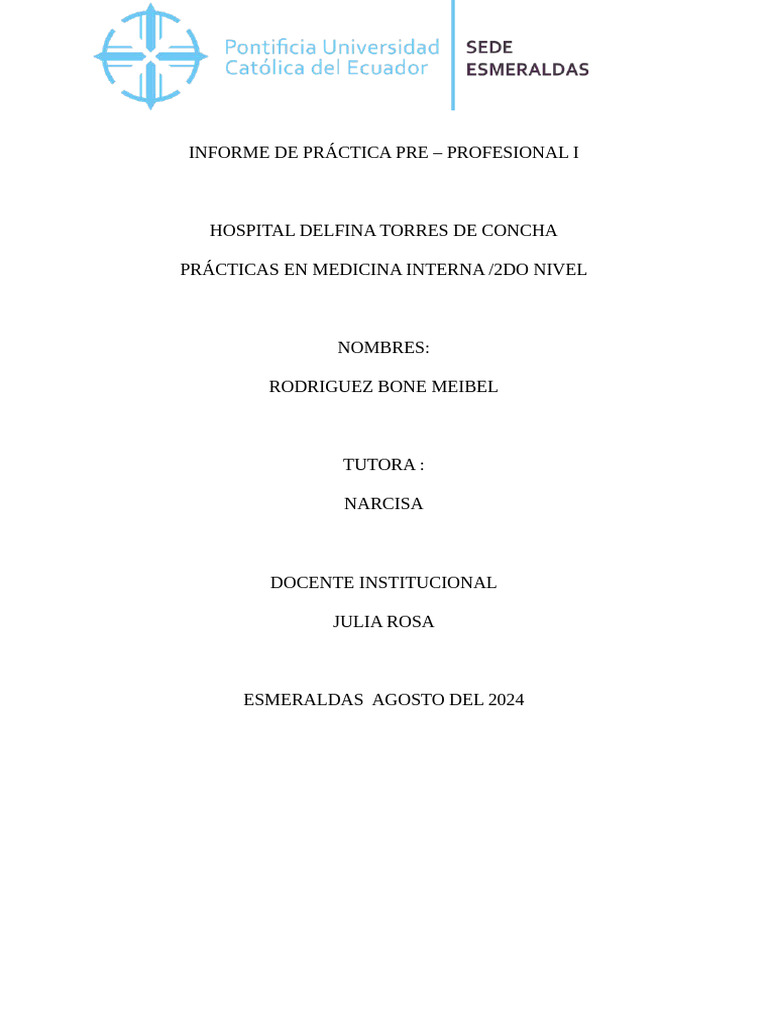 Informe Final de Las Pràcticas | PDF | Condicion cronica | Medicina