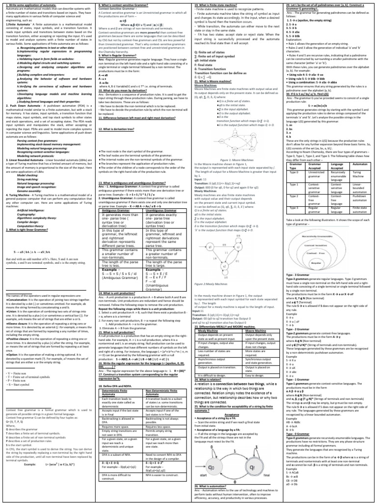 Theory of Automata Suggestions | PDF | Automata Theory | Linguistics