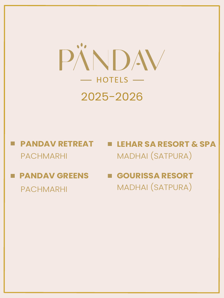 Pandav Retreat Madhai B2B Offers 2025-26 | PDF