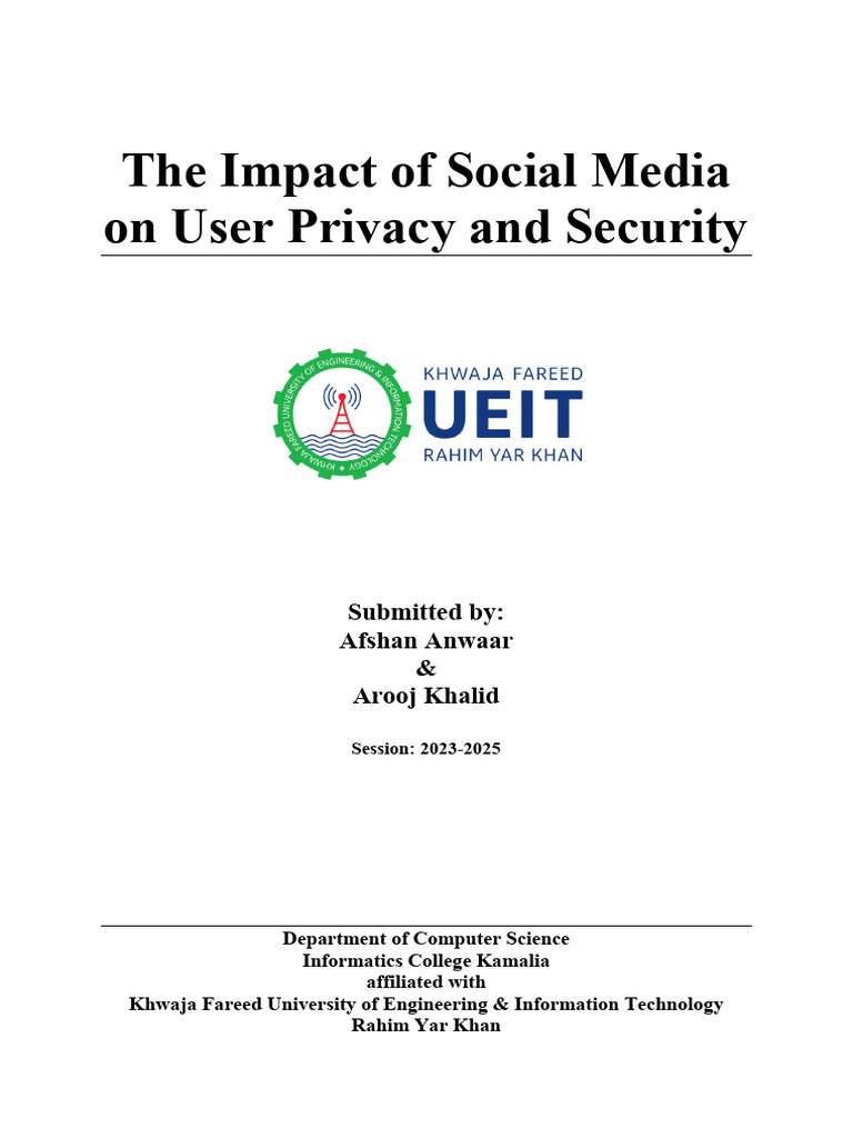 Social Media's Effects on Privacy & Security | PDF | Privacy | Computer ...