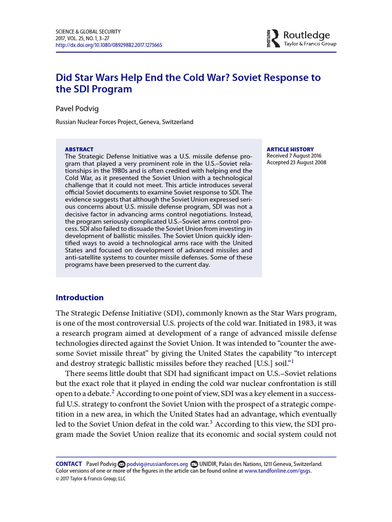 Sgs25podvig 1 | PDF | Strategic Defense Initiative | Anti Ballistic Missile