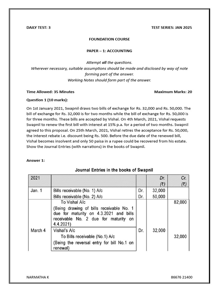 Accounting Test 3 Pdf