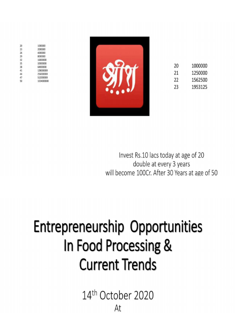 Food Entrepreneurship | PDF