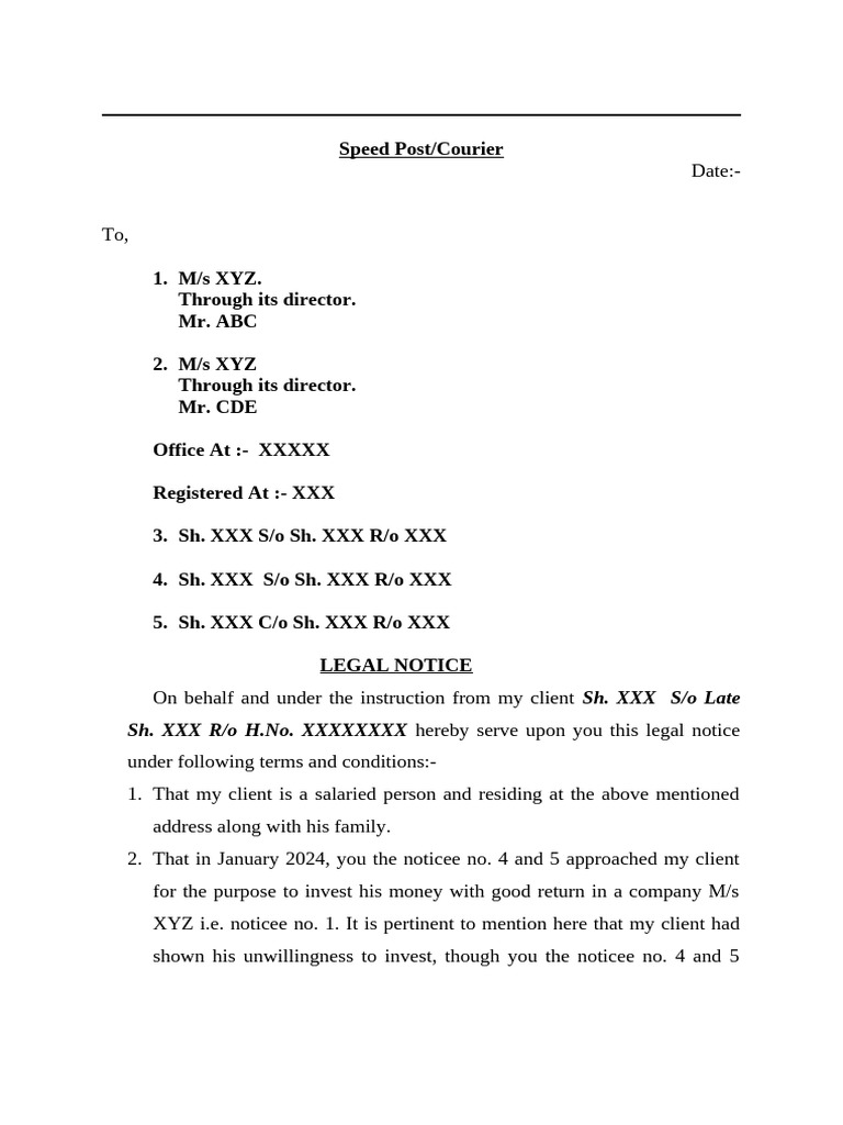 Legal Notice 138-v2 | PDF | Common Law