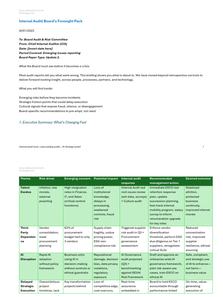 Value-Adding Internal Audit Insights | PDF | Internal Audit | Audit