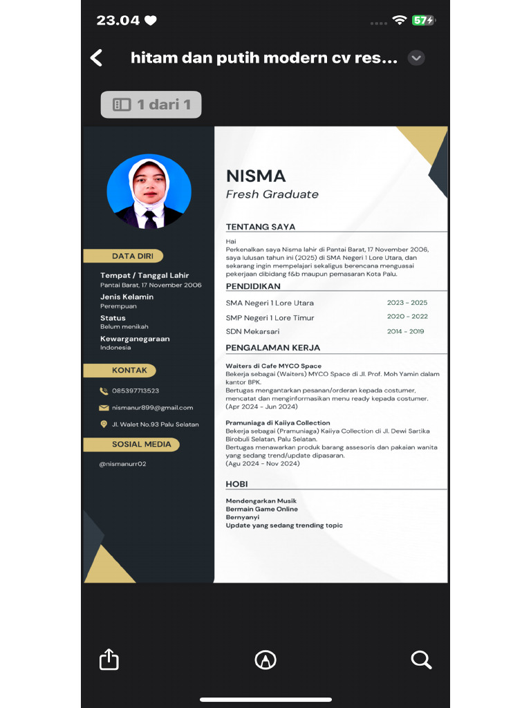 CV Lamaran Kerja | PDF