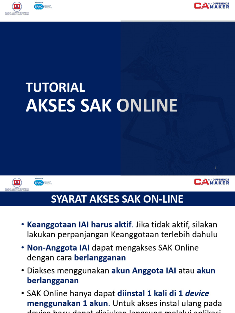 Panduan Akses SAK Online | PDF