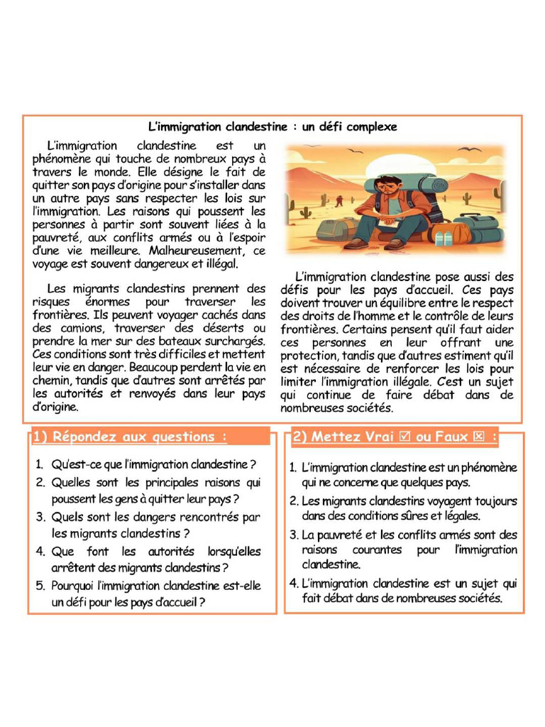 L'Immigration Clandestine Un Defi Complexe | PDF