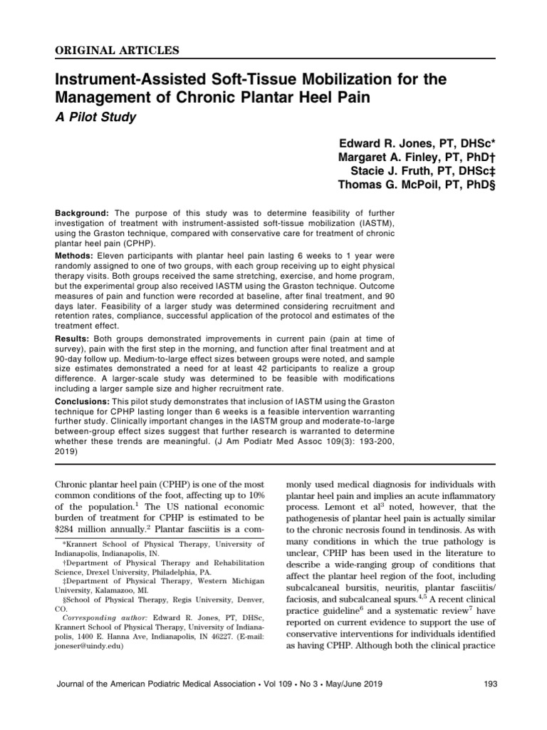 Instrument-Assisted Soft-Tissue Mobilization For The Management of ...