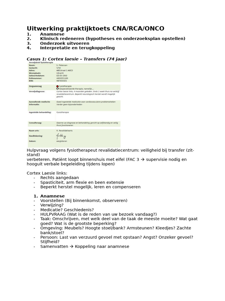Uitwerking Praktijktoets, VERSIE 2 | PDF