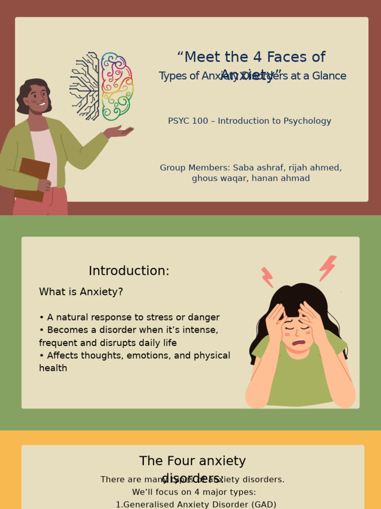 Anxiety Disorders Understanding The 4 Major Types Group Members (Add ...