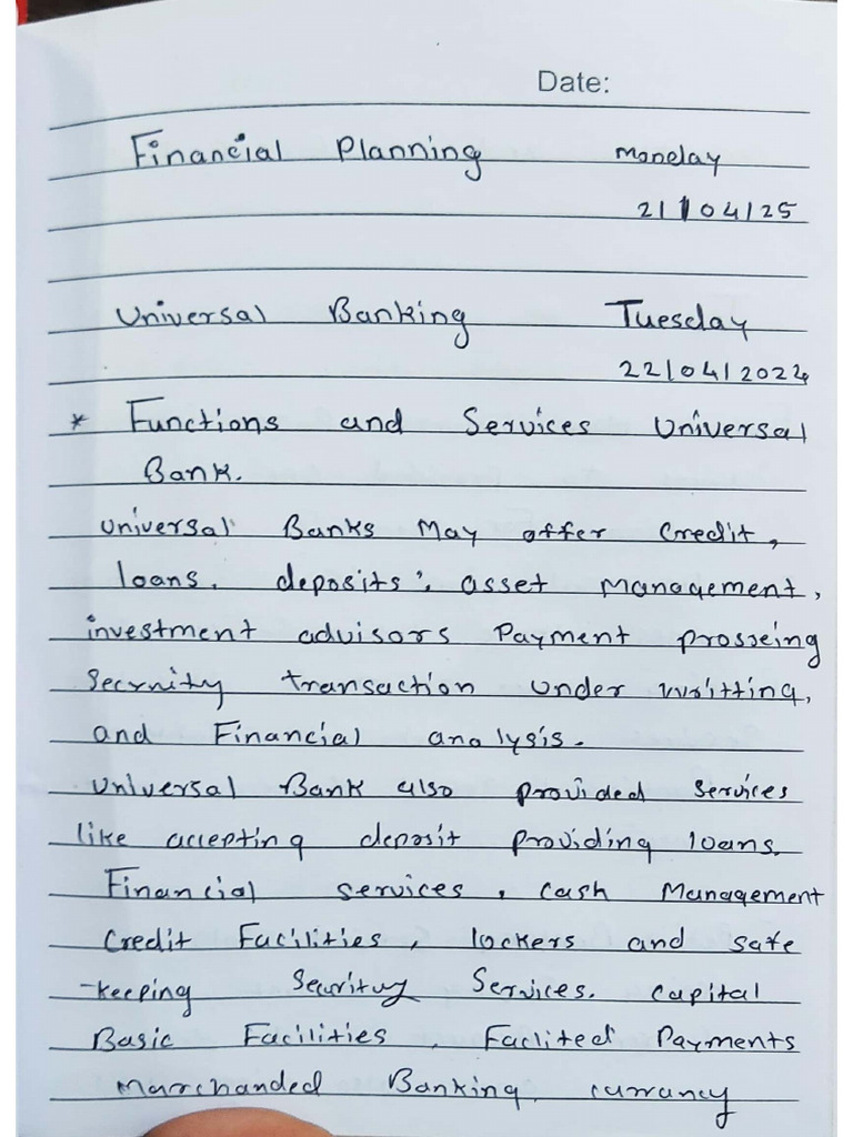 Universal Banking 22 Tuesday | PDF