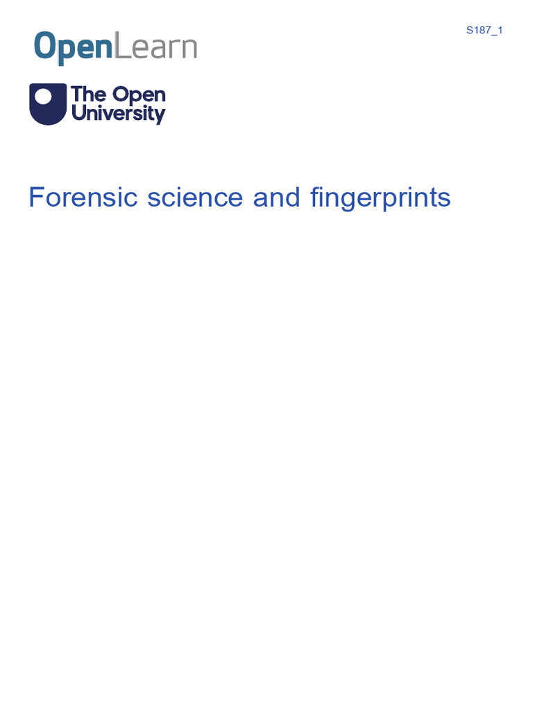 Forensic Science and Fingerprints Printable | PDF | Electromagnetic ...