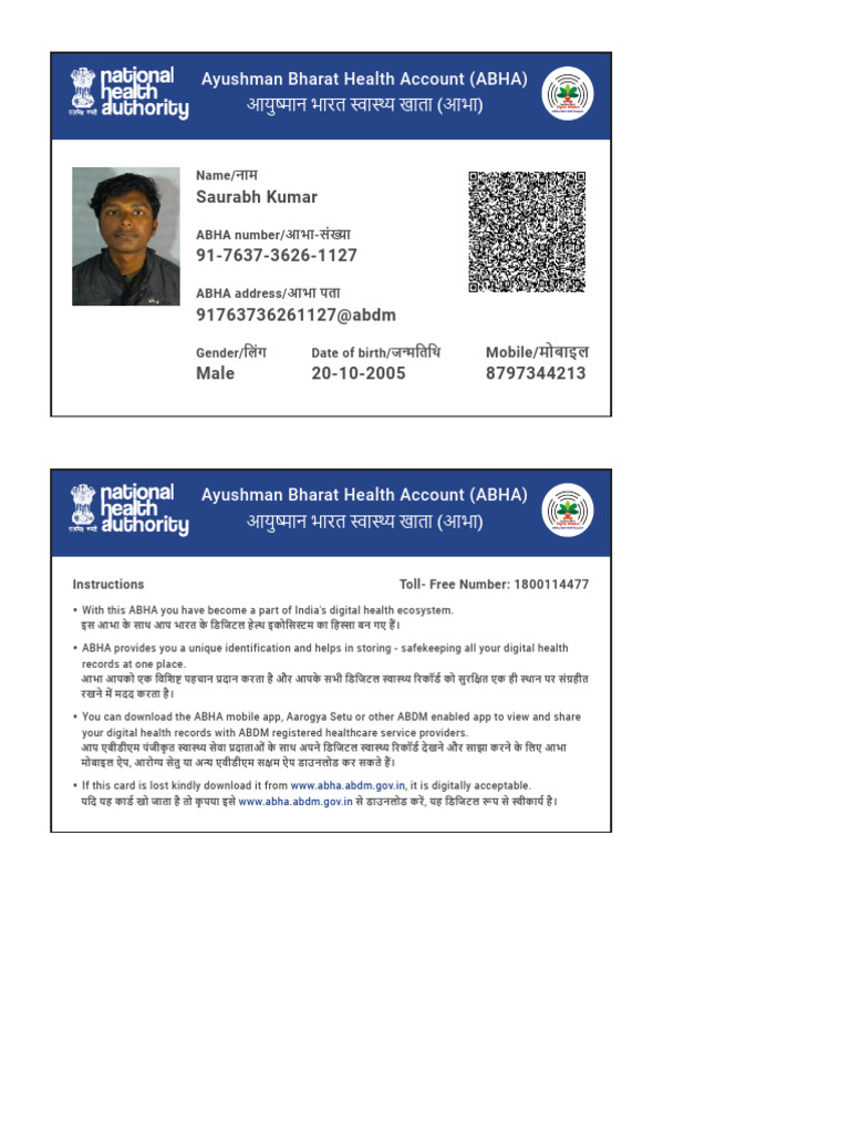 Abha - Abha Card | PDF