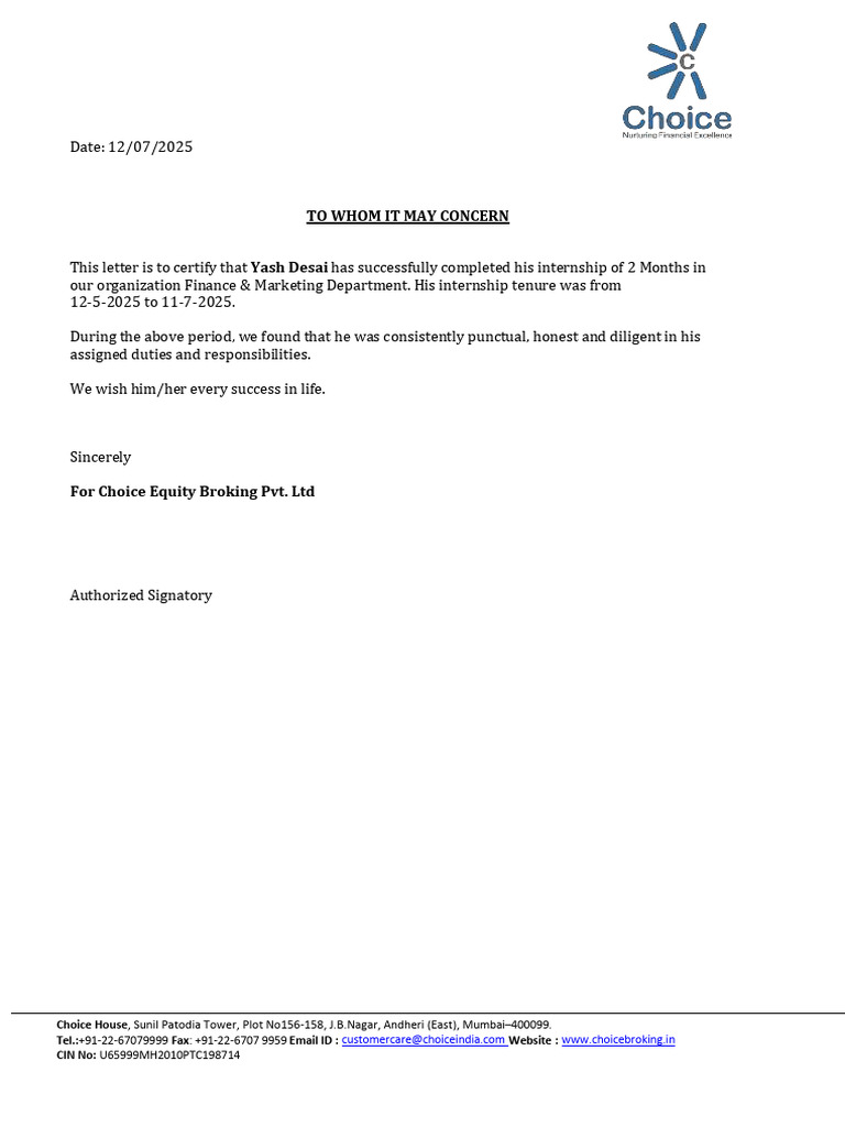 Yash Certificate | PDF