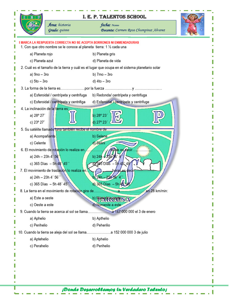 Practica 14 La Tierra y Sus Movimientos | PDF | Nube interestelar local ...