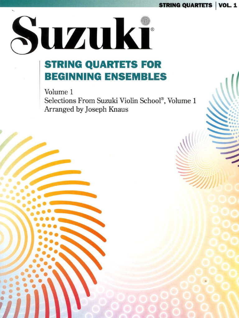Suzuki String Quartets For Beginning Ensembles Vol 1 Score PDF Free | PDF