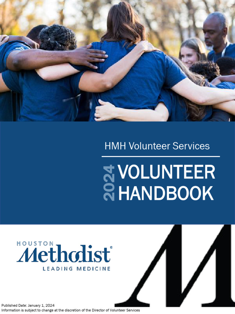 Houston Methodist Volunteer Handbook 2024 | PDF | Volunteering | Hospital