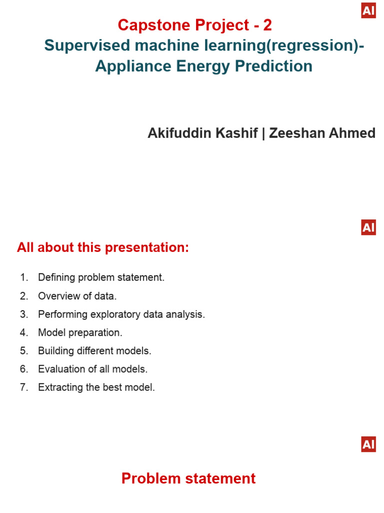 Linear Regression Presentation | PDF | Linear Regression | Multicollinearity