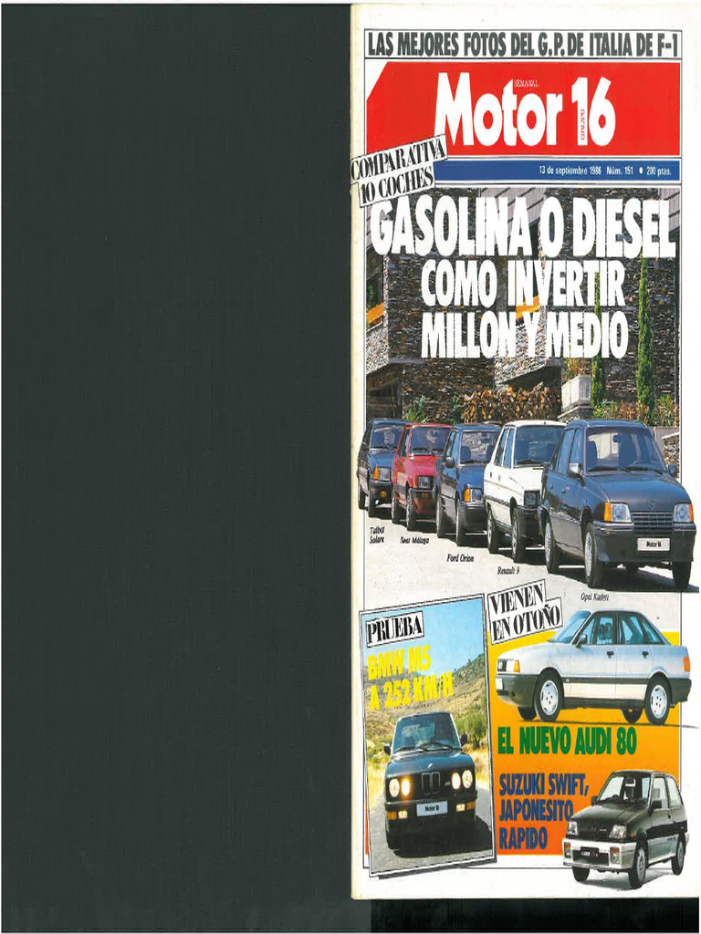 Revista Motor 16 13-9-86 | PDF