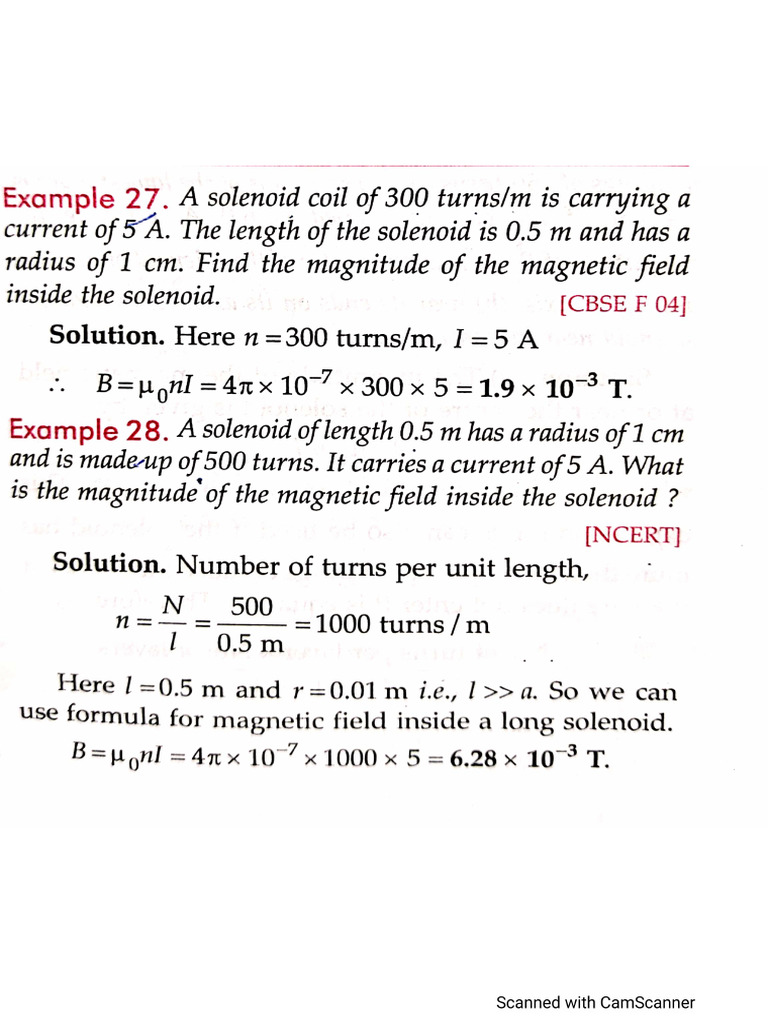 PHYSICS Ampere Circuital Law (Solenoid and Toroid) | PDF